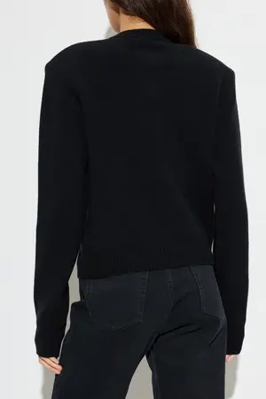 Balmain Wool Cardigan With Shoulder Pads