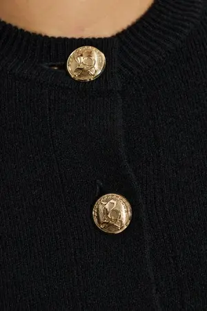 Balmain Wool Cardigan With Shoulder Pads