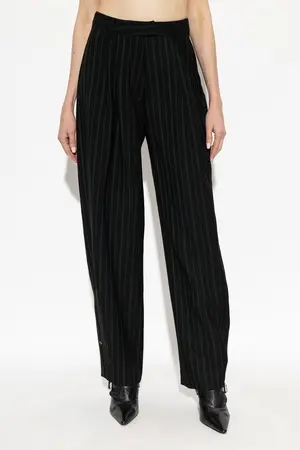 Off-White Wool Wide-leg Pants