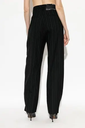 Off-White Wool Wide-leg Pants