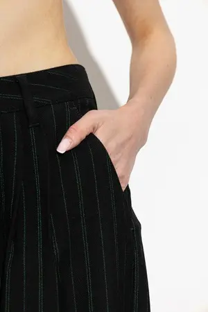 Off-White Wool Wide-leg Pants