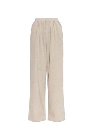 American Vintage Sweatpants With Straight-leg Bottoms - Beige