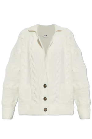 Versace Wool Cardigan With Pockets - White