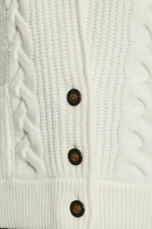 Versace Wool Cardigan With Pockets