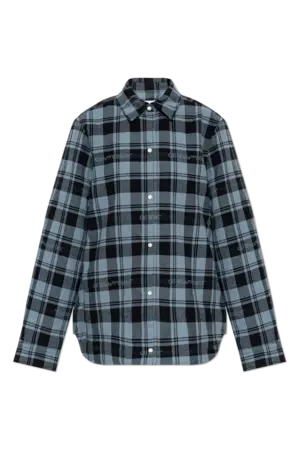 Off-White Plaid Shirt - Blue