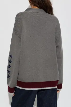 Off-White Wool Cardigan With Pockets