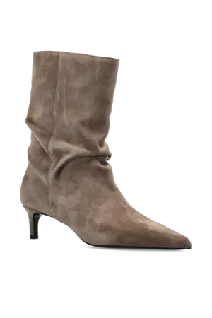 BLACK SUEDE STUDIO Suede Heeled Ankle Boots ‘marty 50