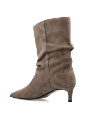 BLACK SUEDE STUDIO Suede Heeled Ankle Boots ‘marty 50
