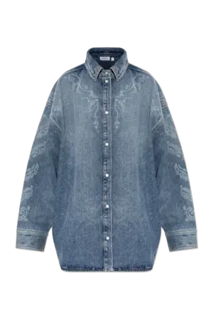 Off-White Oversized Denim Shirt - Blue