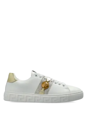 Versace Sports Shoes With Appliqués - White