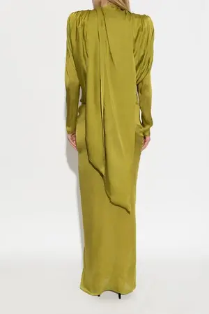 Balmain Silk Dress With An Asymmetric Cut