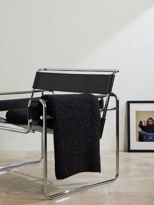 Inis Meáin Fisherman's Ribbed Wool And Cashmere-blend Blanket