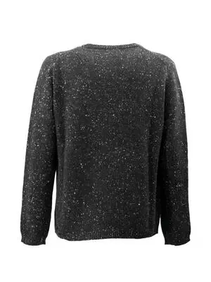 BERGFABEL Flecked-knit Crew-neck Sweater