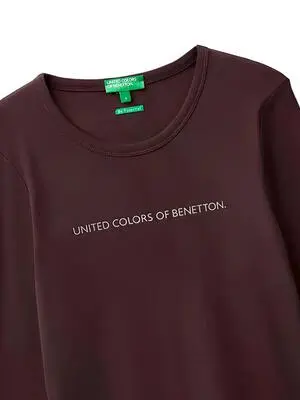 BENETTON Logo Print Long Sleeve T-shirt