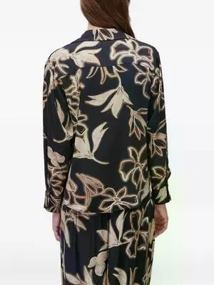 BENETTON Floral-print Long-sleeve Shirt