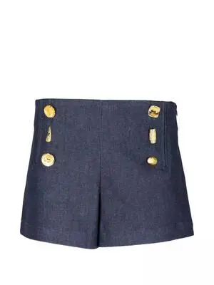FRANCOISE PINTON - PARIS Button-embellished Shorts