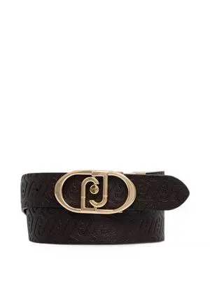 Liu Jo Logo Embossed Reversible Belt - Black