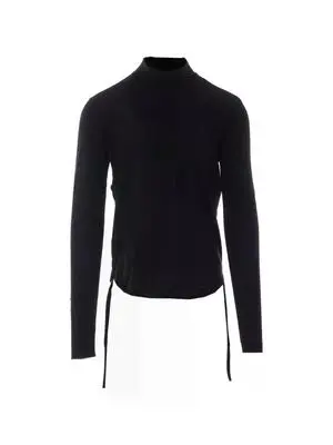 ANN DEMEULEMEESTER Lenart" Lace-up Detail High Neck Sweater