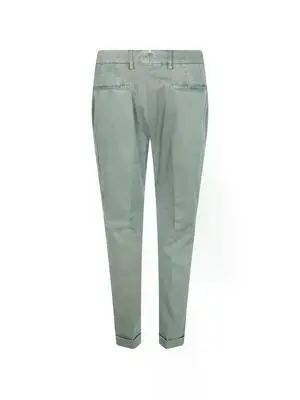 BERWICH Pleated Turn-up Trousers - Green