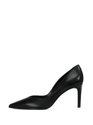 POTAMY Point-toe Leather Heeled Pumps