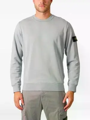 Stone Island 6100060 Organic-cotton Fleece Sweatshirt - Grey