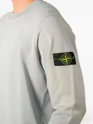 Stone Island Organic Cotton Fleece Sweatshirt - Grey