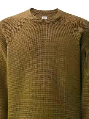 C.P. COMPANY Lens-detail Waffle-knit Sweater