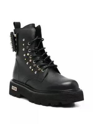 CULT Slash Stud-embellished Bow-detail Boots