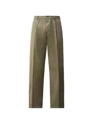C.P. COMPANY Pleated Elasticated-waist Trousers - Green