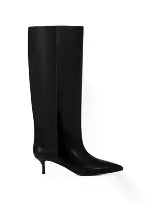 POTAMY Point-toe Knee-high Boots - Black