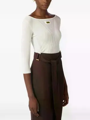 Elisabetta Franchi Top In Open-knit Fabric