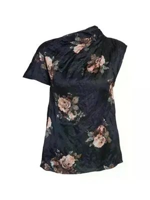 Erdem Floral-print Draped Blouse