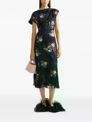 Erdem Floral-print Draped Blouse