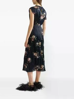 Erdem Floral-print Draped Blouse