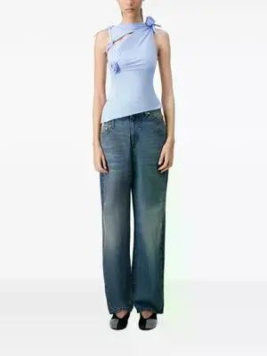 Coperni Flower Top Asymmetric-cut With Knotted Details