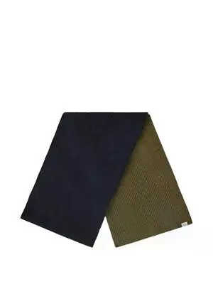 C.P. COMPANY Ribbed Logo-patch Scarf - Blue