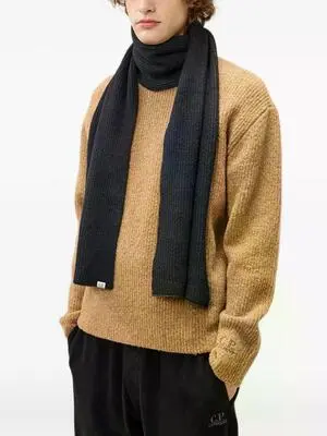 C.P. COMPANY Ribbed Logo-patch Scarf