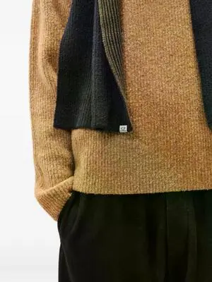 C.P. COMPANY Ribbed Logo-patch Scarf