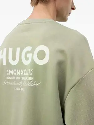 Hugo Logo-print Sweatshirt In Cotton Terry