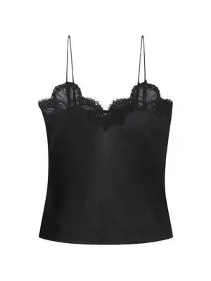 Co Lace-trim Blouse - Black