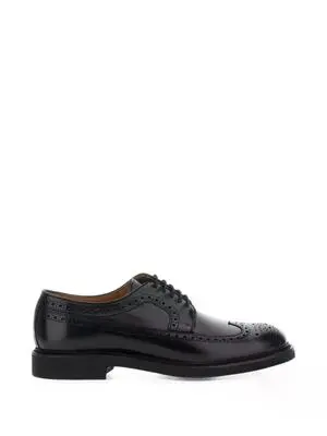 BERWICK 1707 Leather Brogue Shoes - Black