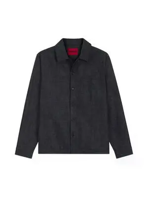 Hugo Oversized-fit Denim Shirt In Indigo Cotton