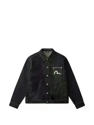 EVISU Dragon-embroidered Denim Jacket - Blue