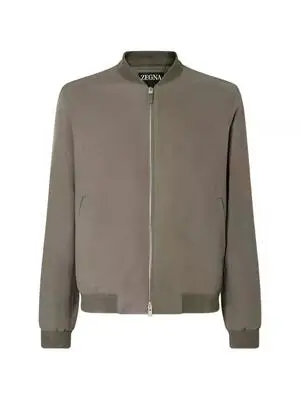 Zegna Oasi Lino Bomber Jacket - Grey