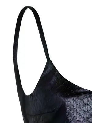 Elisabetta Franchi Snakeskin-effect Bow-detail Maxi Dress
