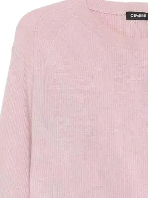 CENERE GB Ribbed-knit Raglan-sleeve Sweater