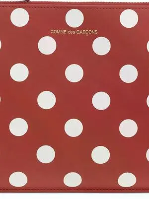 Comme Des Garçons Polka-dot Leather Pouch