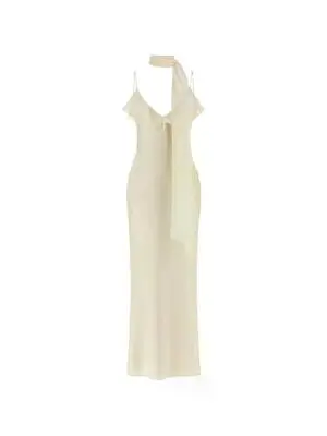 ROTATE BY BIRGER CHRISTENSEN Maxi Dress With Ruffled Scarf Detail
