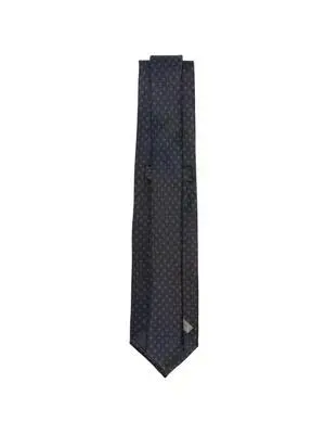 Corneliani Geometric Print Neck Tie - Blue