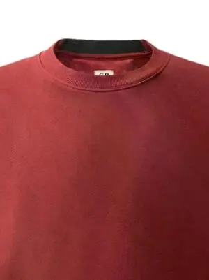 C.P. COMPANY Diagonal-raised-fleece Lens Crewneck Sweatshirt - Red